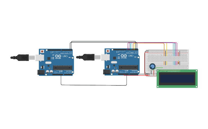Circuit design LCD - Tinkercad