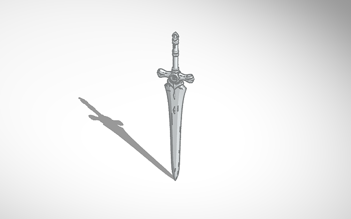 3D design White Iron Greatsword Weapon Claymore Genshin Impact - Tinkercad