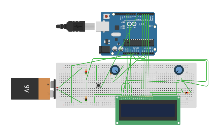 Circuit design Voltmeter & Ohmmeter - Tinkercad