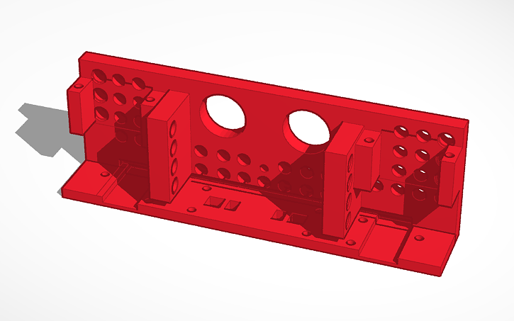 3D design mbot-Sensor Bumper with Servo Mounts - Tinkercad