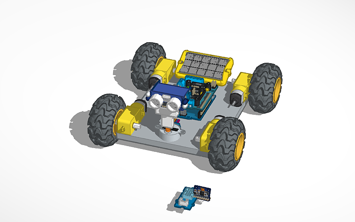 3D design human follow robot - Tinkercad
