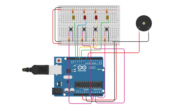 Circuit design Simon_Dice LL22017_RR19118 - Tinkercad