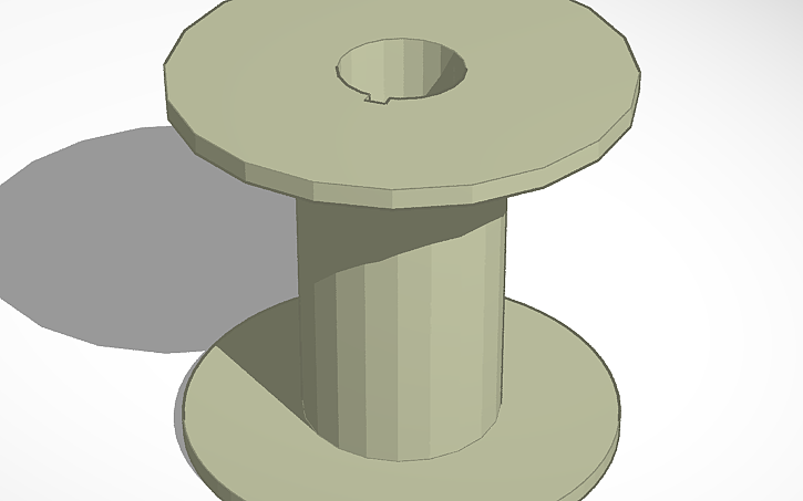 3D design sewing spooling - Tinkercad