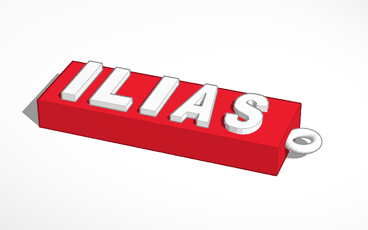 3D design Keychain - Tinkercad