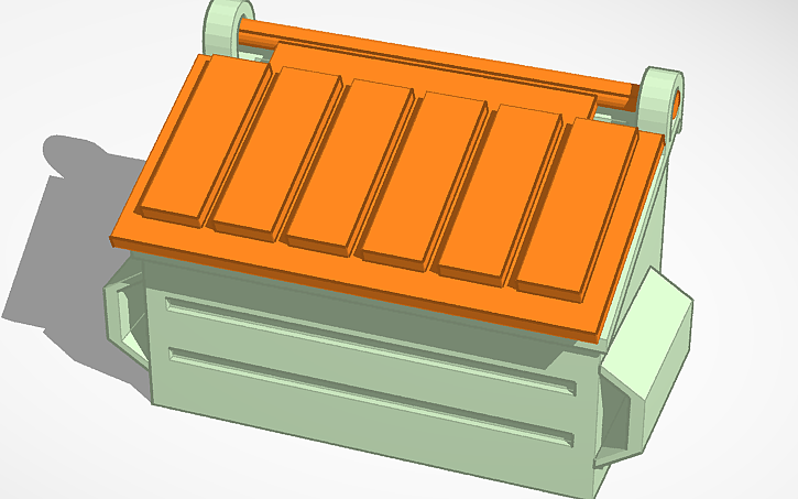 3D design 1:64 Garbage Bin - Tinkercad