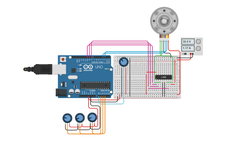 Circuit design DC MOTOR WITH ENCODER - PID CONTROL - Tinkercad