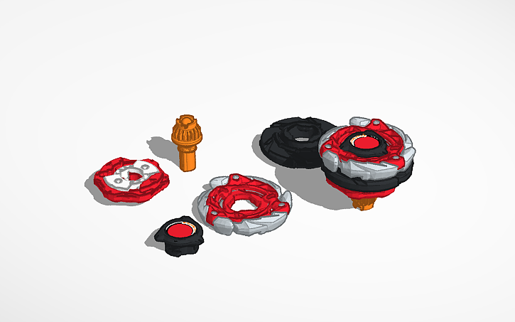 3D design beyblade cx flame cerberus - Tinkercad