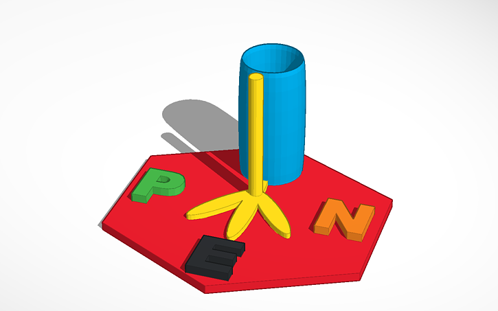 3D design Pen Holder - Tinkercad