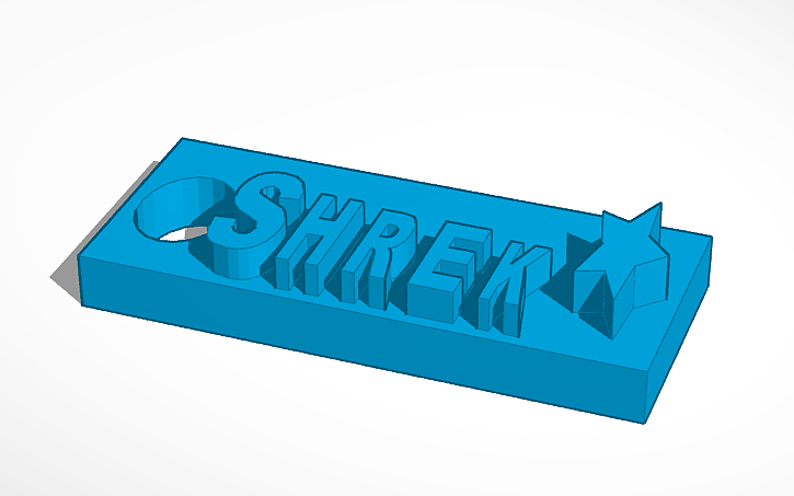 3D design Shrek key chain by:gracie - Tinkercad