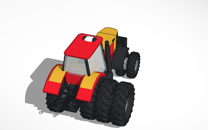 3D design Case IH 305 Magnum (Custom Extended Cab) Tractor - Tinkercad