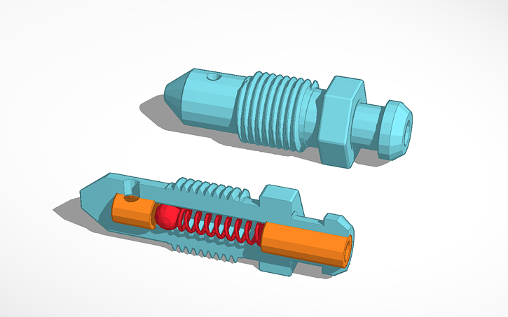 3D design One way bleed valve - Tinkercad