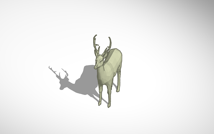 3D design Deer Model - Tinkercad