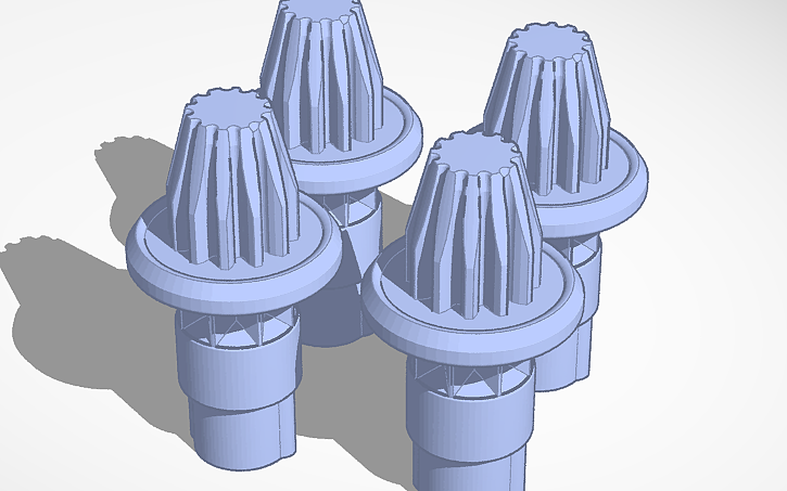 3D design Beyblade X Gear Rush bit - Tinkercad