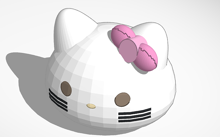 3D design Hello Kitty - Tinkercad