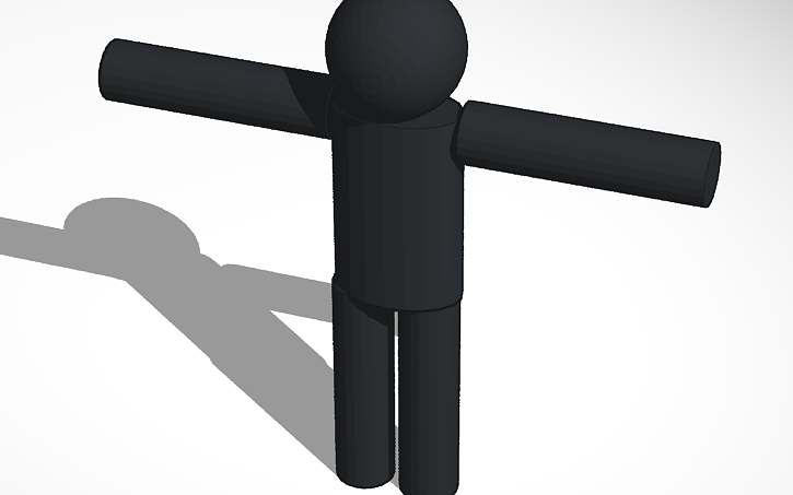 3D design Stickman (T-Pose) - Tinkercad