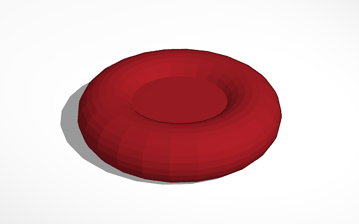 3D design red blood cell - Tinkercad