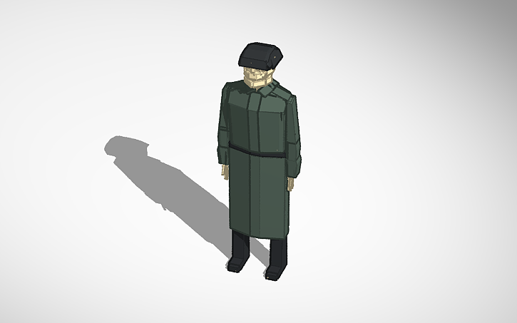 3D design skeleton WW2 German - Tinkercad