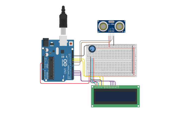 Circuit design Distance LAB_4 - Tinkercad