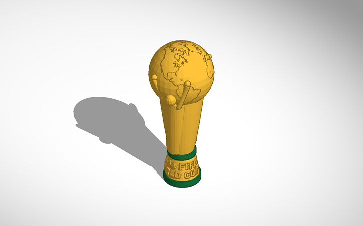 3D design World Cup Trophy - Tinkercad