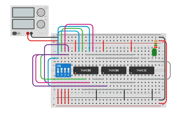 Circuit design Voting Machine - Tinkercad