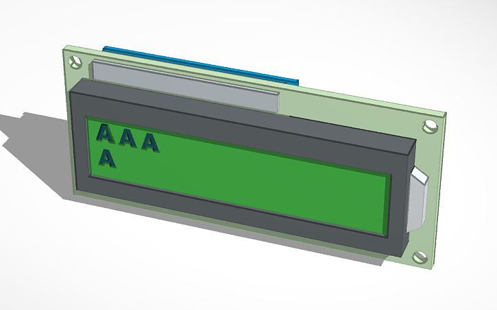 3D design LCD Display - Tinkercad