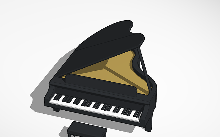 3D design Grand Piano - Tinkercad