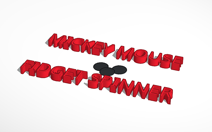 3D design mickey mouse fidget spinner - Tinkercad