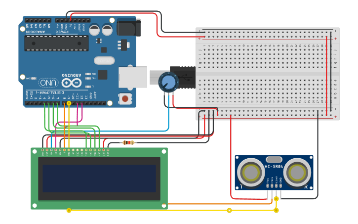 Circuit design Distance - Tinkercad