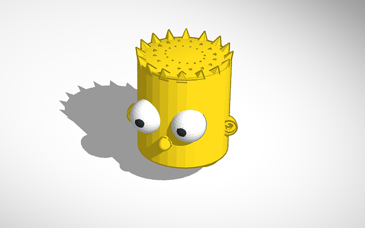 3D design Bart Simpson - Tinkercad