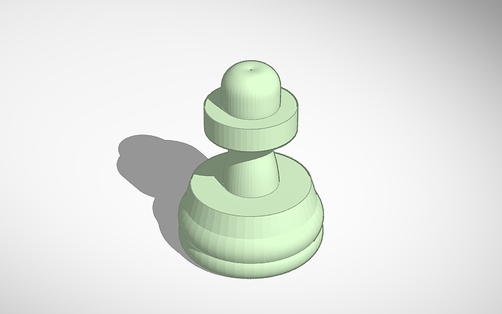 3D design Chess piece (using revolve sketch) - Tinkercad