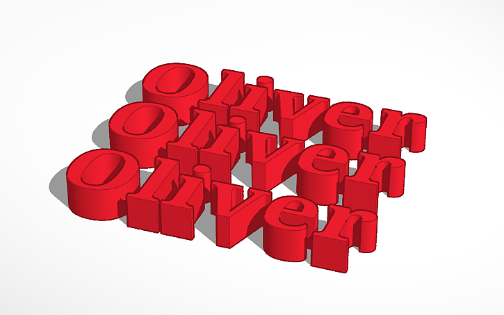 3D design Oliver Oliver Oliver - Tinkercad