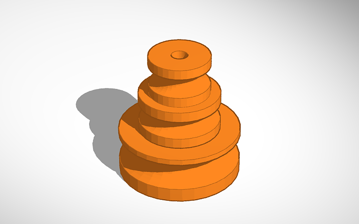 3D design 3 cog wheel - Tinkercad