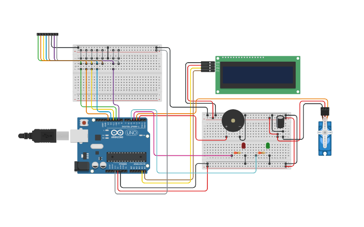 Circuit design RFID Access Control - Tinkercad