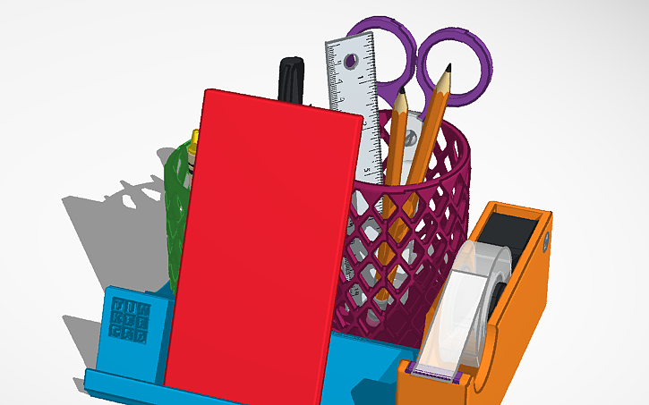 3D design Desk Organiser - Tinkercad
