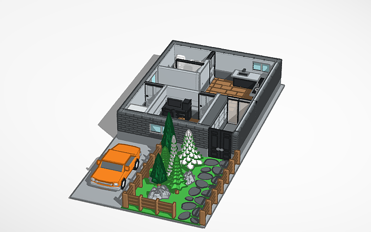 3D design Copy of House Challenge - Tinkercad