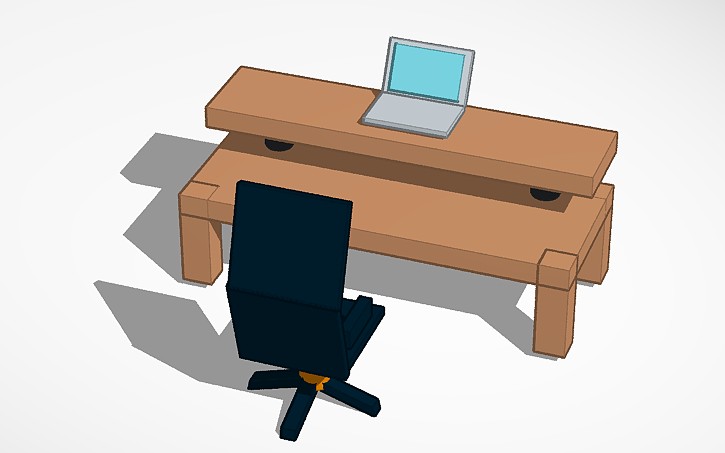 3D design Study Table Design 1 - Tinkercad