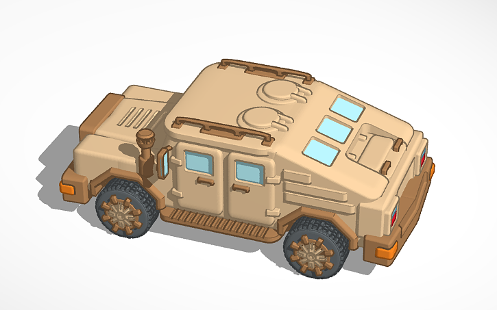 3D design My attempt at a Humvee - Tinkercad