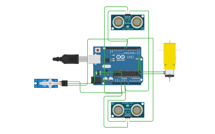 Circuit design Taxi - Tinkercad