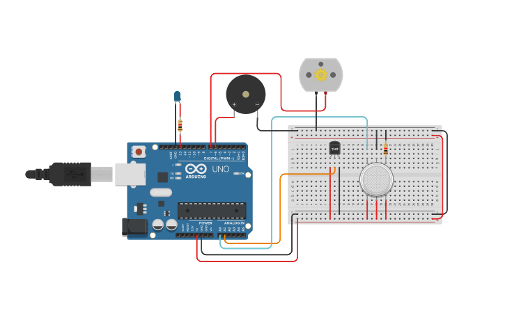 Circuit design IOT Mini Project - Tinkercad