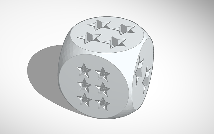 3D design dado - Tinkercad