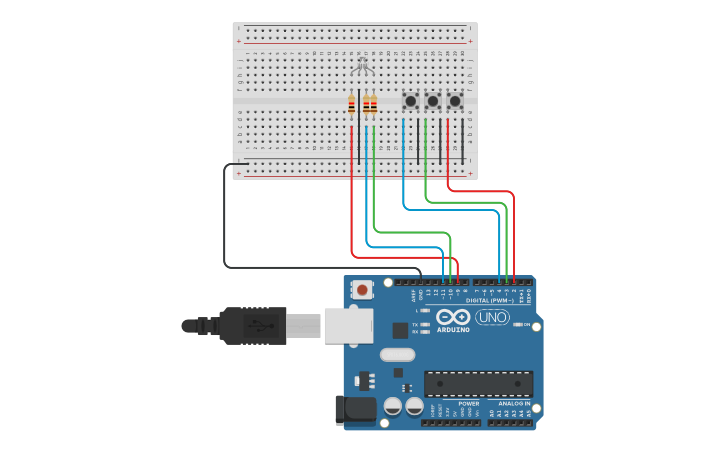 Circuit design 66713996 LAB2_LED RGB Switch - Tinkercad