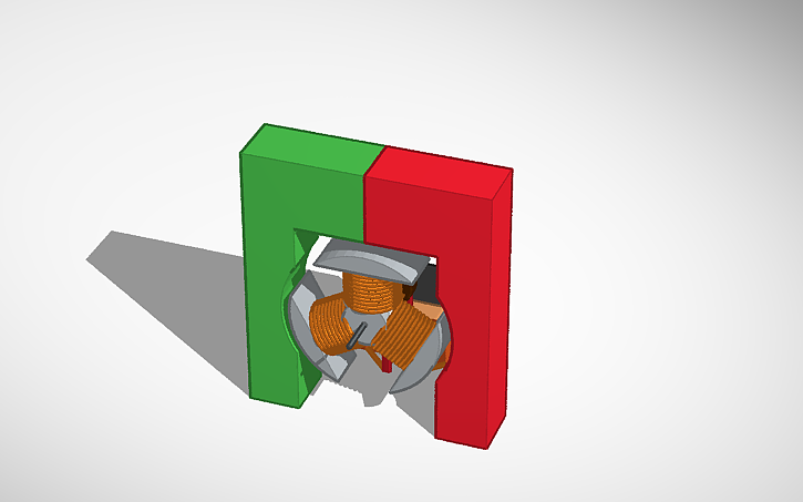 3D design Electric motor construction (Sim Lab) - Tinkercad