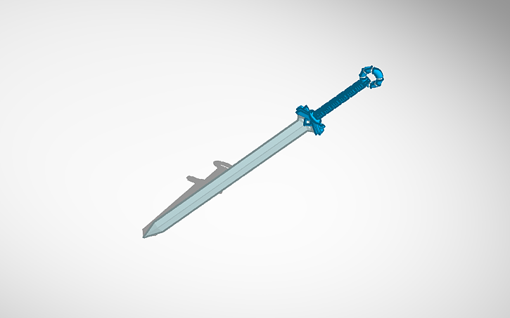 3D design Fantasy Sword - Freezing Lotus - October 2025 - Tinkercad