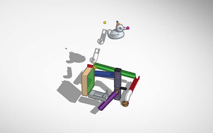 3D design Rube Goldberg Ball Course - Gravity Challenge - Tinkercad