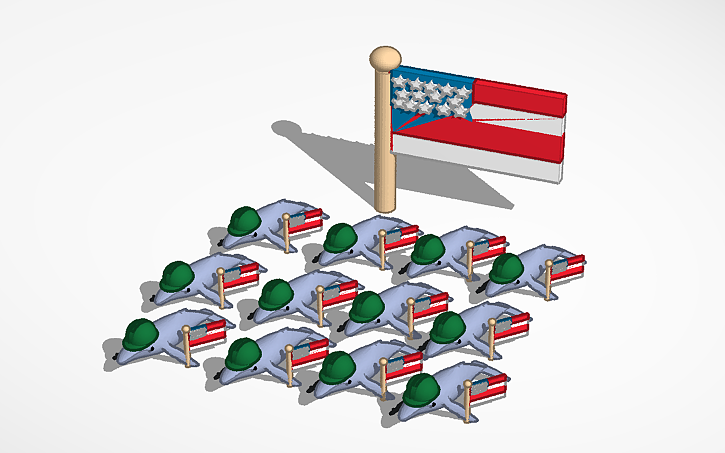 3D design Whale Army - Tinkercad