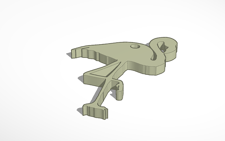 3D design Flamingo Key Chain - Tinkercad