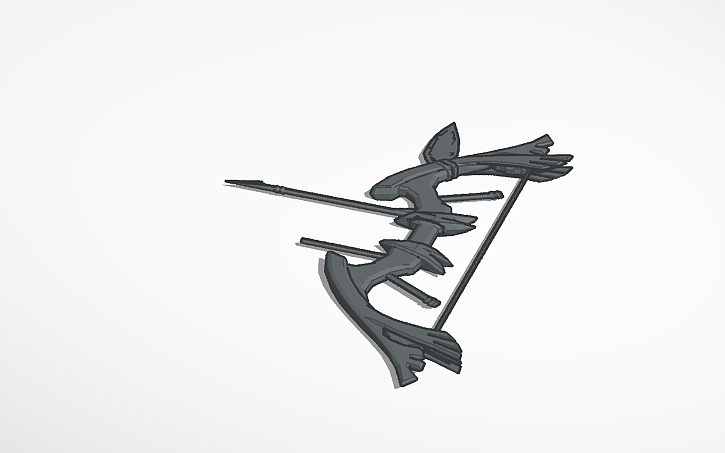 3D design great eagle bow (tulin totk) - Tinkercad