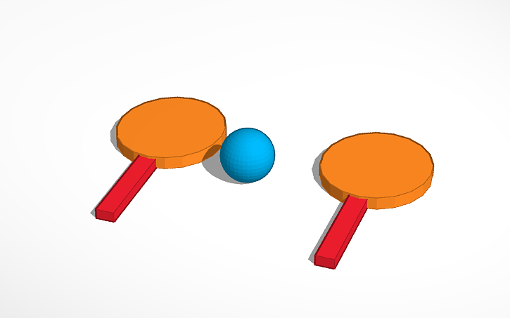 3D design ping pong - Tinkercad