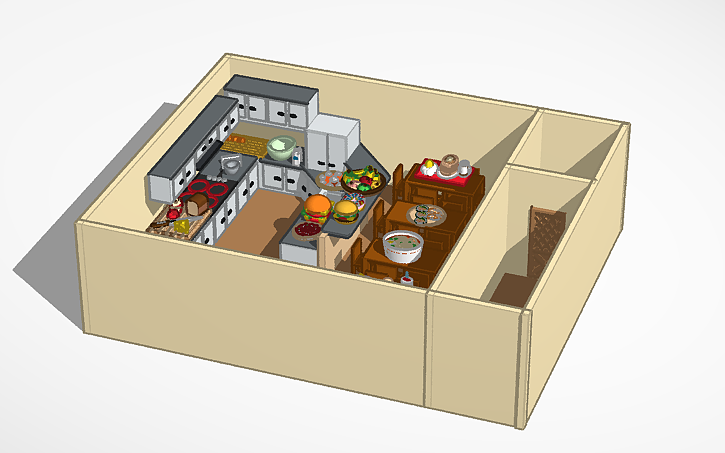 3D design Restaurant - Tinkercad