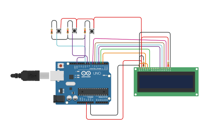 Circuit design Digital Clock Using Arduino - Tinkercad